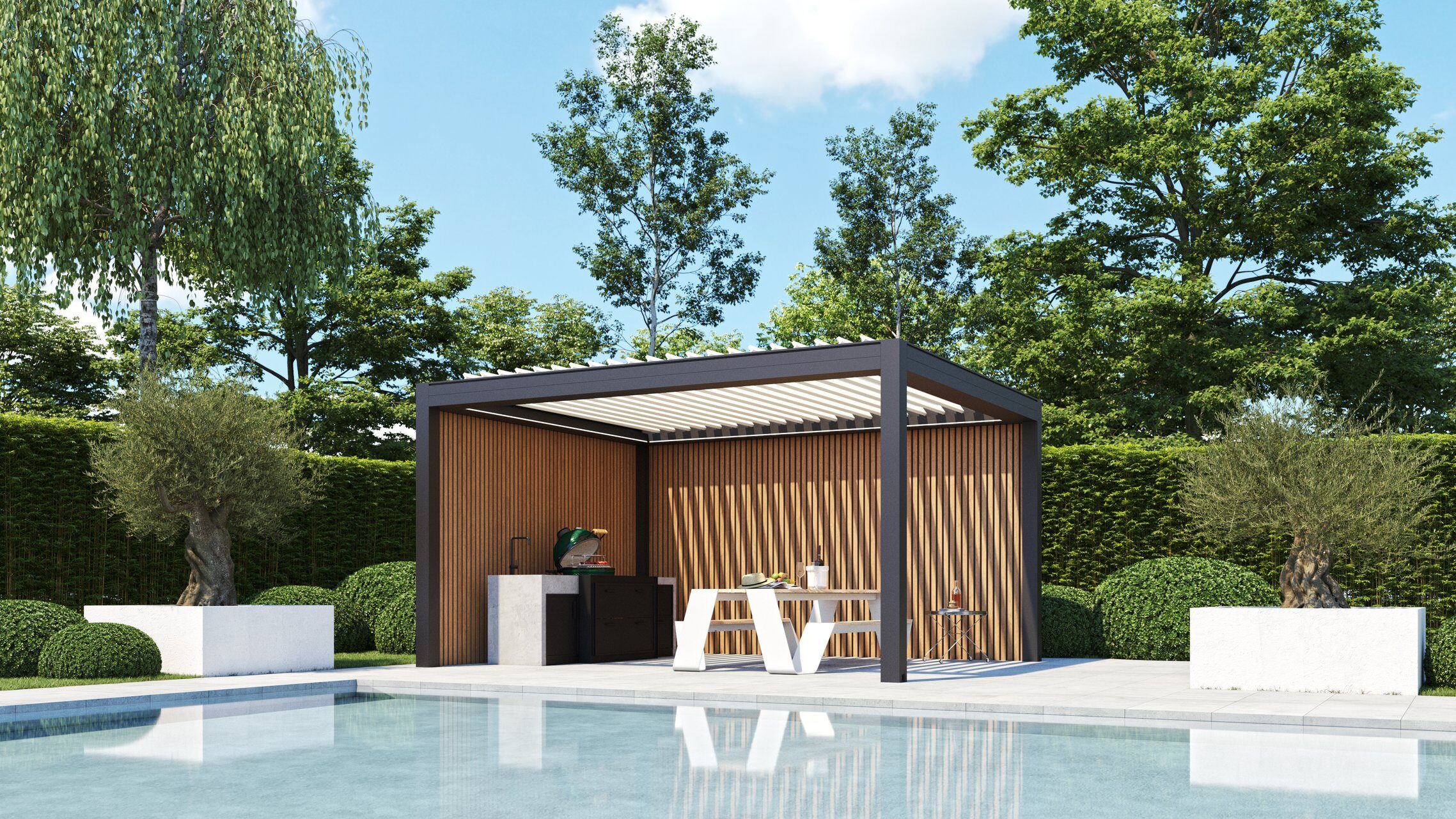 Luxe lamel overkapping - Elk seizoen genieten | Artino